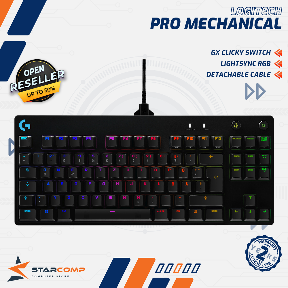 Jual Logitech G Pro Clicky Keyboard Gaming Mechanical TKL RGB | Shopee ...