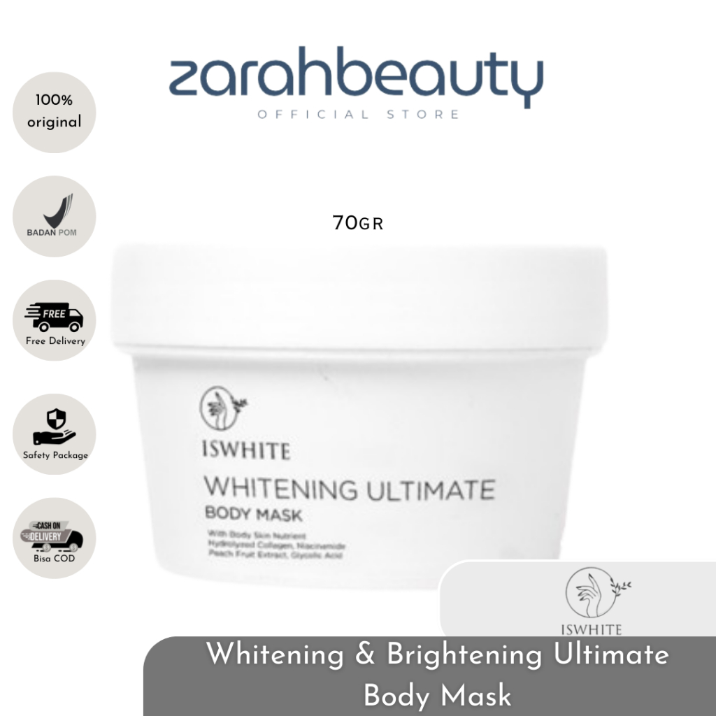 Jual ISWHITE Whitening Ultimate Body Mask Masker Badan Lulur Badan Body ...