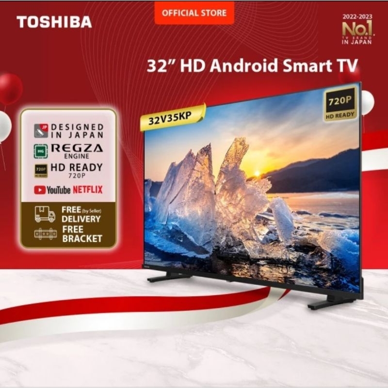 Jual TOSHIBA LED SMART TV ANDROID 32" HD 32V35KP | Shopee Indonesia