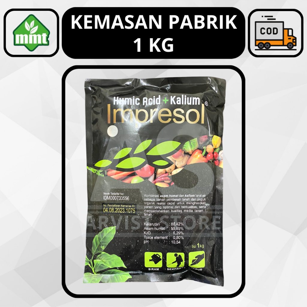 Jual Humic Acid + Kalium IMPRESOL 1 KG Asam Humat Pembenah Tanah ...