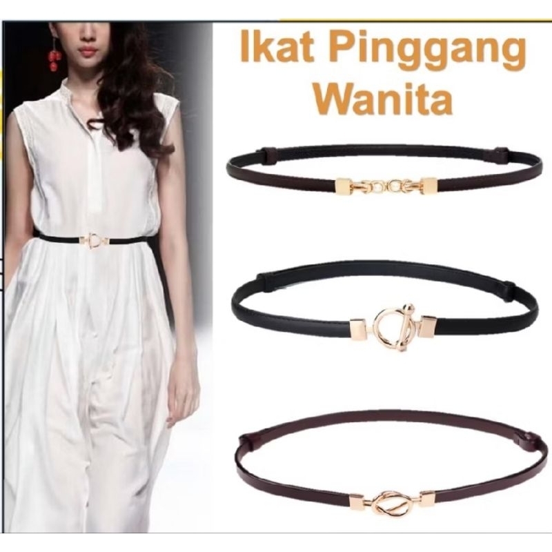 Jual Belt Wanita Ikat Pinggang Premium Korea Sabuk Leather Gesper Big Suit Fashion Style Branded ...