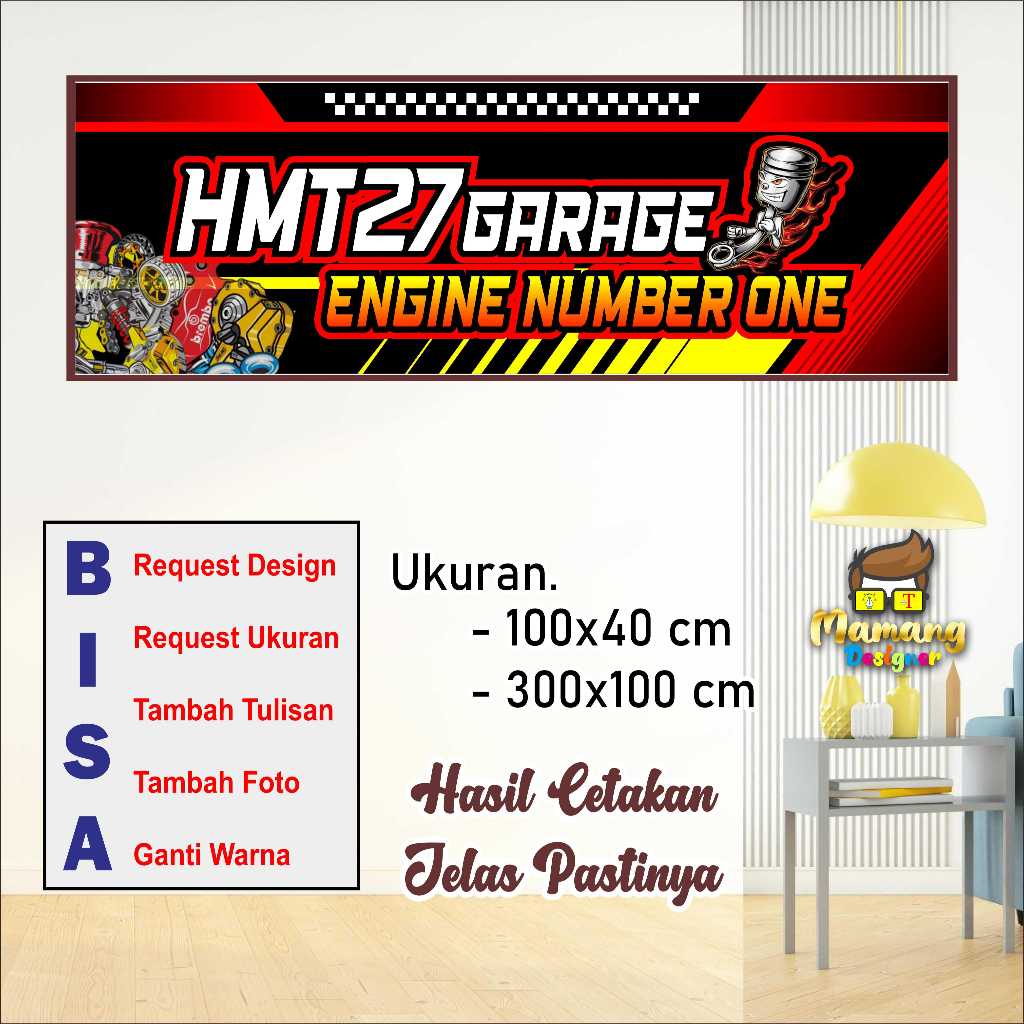Jual Custom Banner MMT Spanduk Bengkel Racing Warna Merah Bagus bb ...