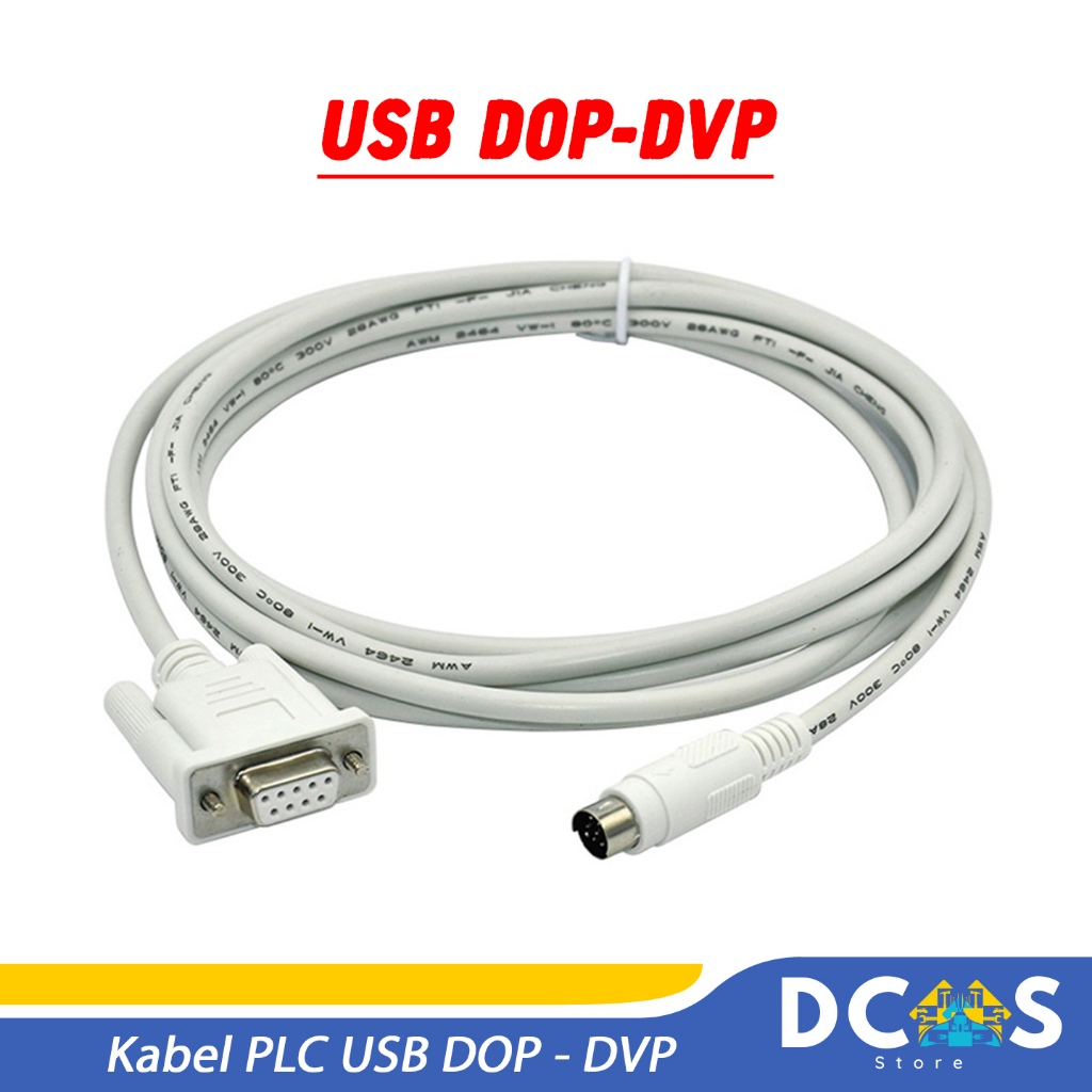 Jual DOP - DVP Kabel Komunikasi Delta HMI Touch Panel DOP to DVP PLC ...