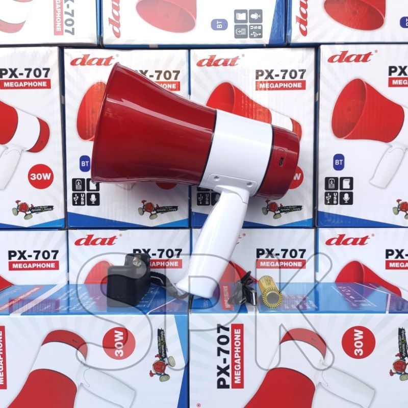 Jual Megaphone Speaker Corong Toa DAT PX 707 + Battery Charger | Shopee ...