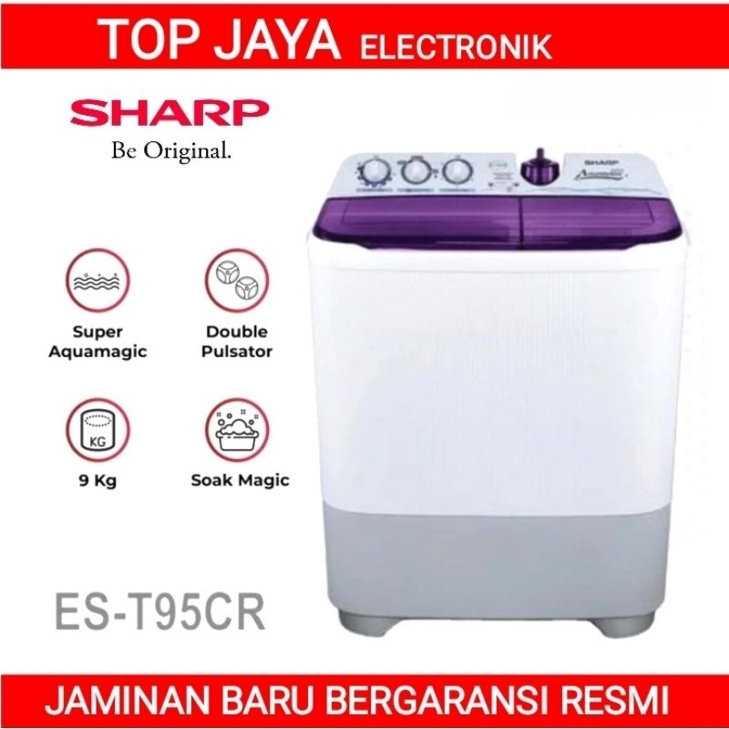 Jual MESIN CUCI SHARP 9KG 2 TABUNG.SHARP MESIN CUCI 9KG 2 TABUNG | Shopee Indonesia