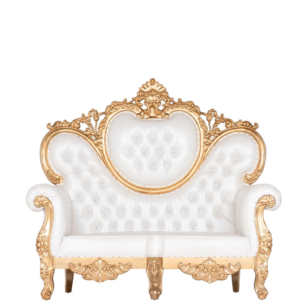 Jual Ardena Throne Chairs 2 Seater Custom Style 2 Gold-White Kursi ...