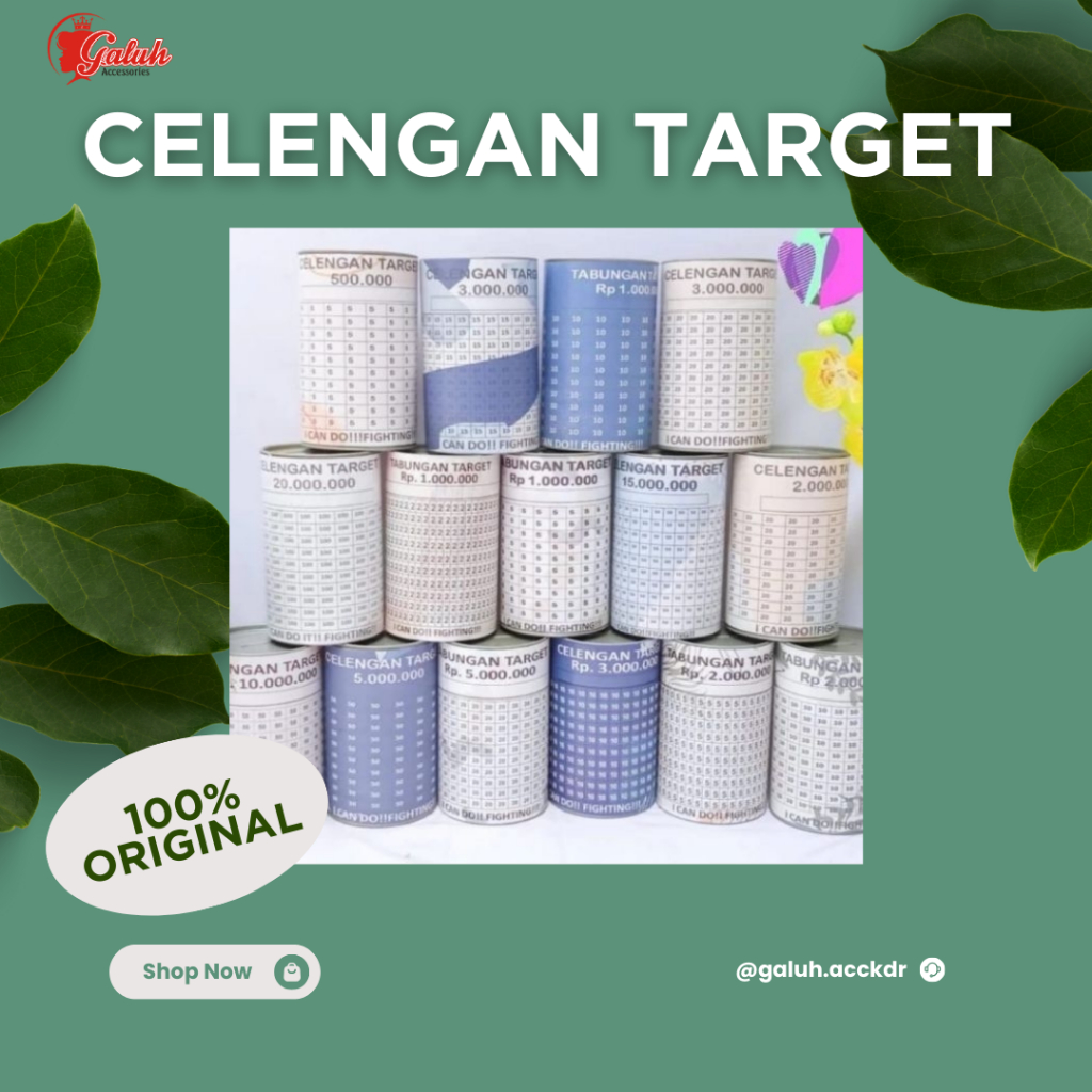 Jual Tabungan/Tabungan Target 10jt/Celengan Target/Celengan Target 3jt ...