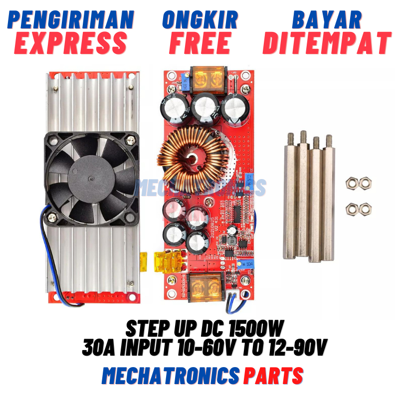 Jual Step Up DC 1500W 30A Input 10-60V To 12-90V High Power Boost Converter Power Supply Module ...