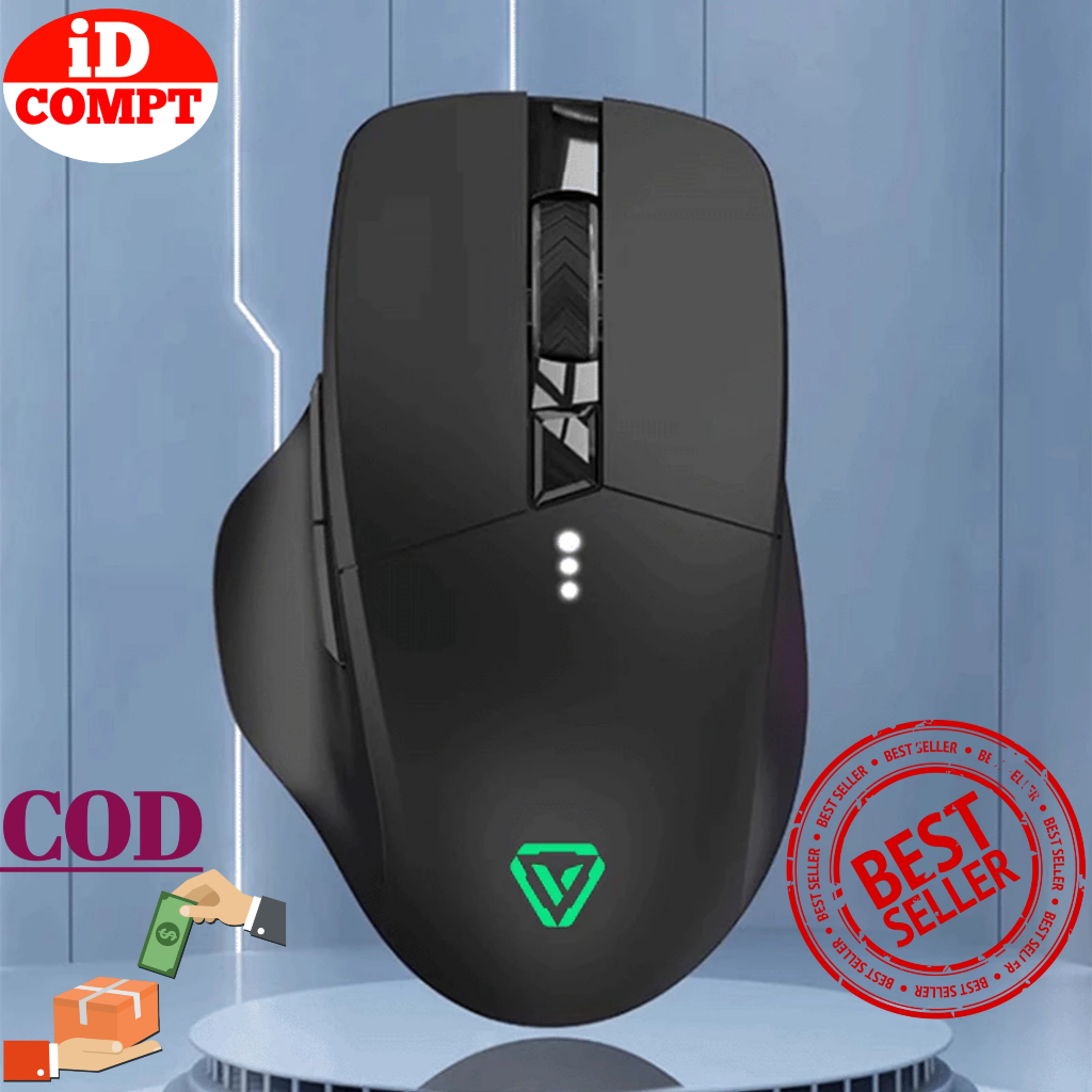 Jual BLACK-MOFii P6 Mouse Wireless Gaming Rechargeable Baterai Type-C ...