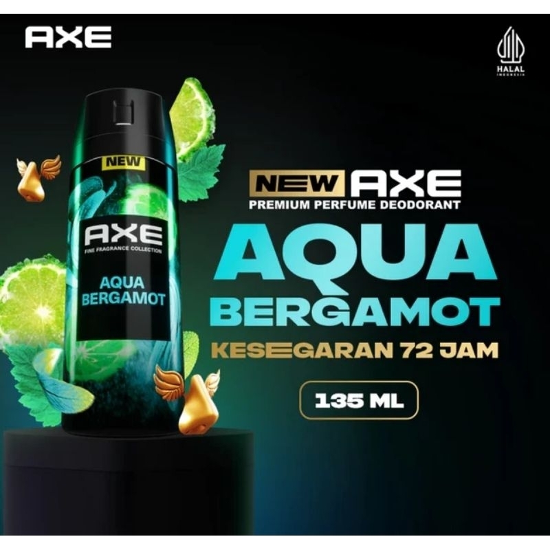 Jual AXE PREMIUM PERFUME DEODORANT AQUA BERGAMOT 135ML | Shopee Indonesia