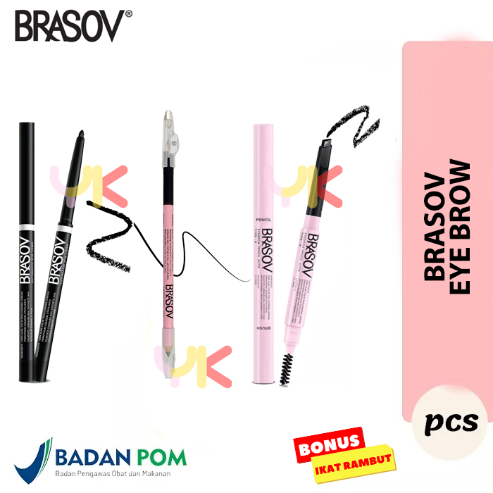 Jual BRASOV Pensil Alis 2 in 1 | Eyebrow Pensil Alis Duo Dengan Sikat ...