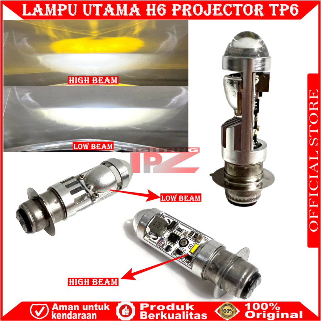 Jual ORIGINAL NEW LAMPU UTAMA H6 BILED ALA ALA TP6 H6 LED PROJECTOR ...