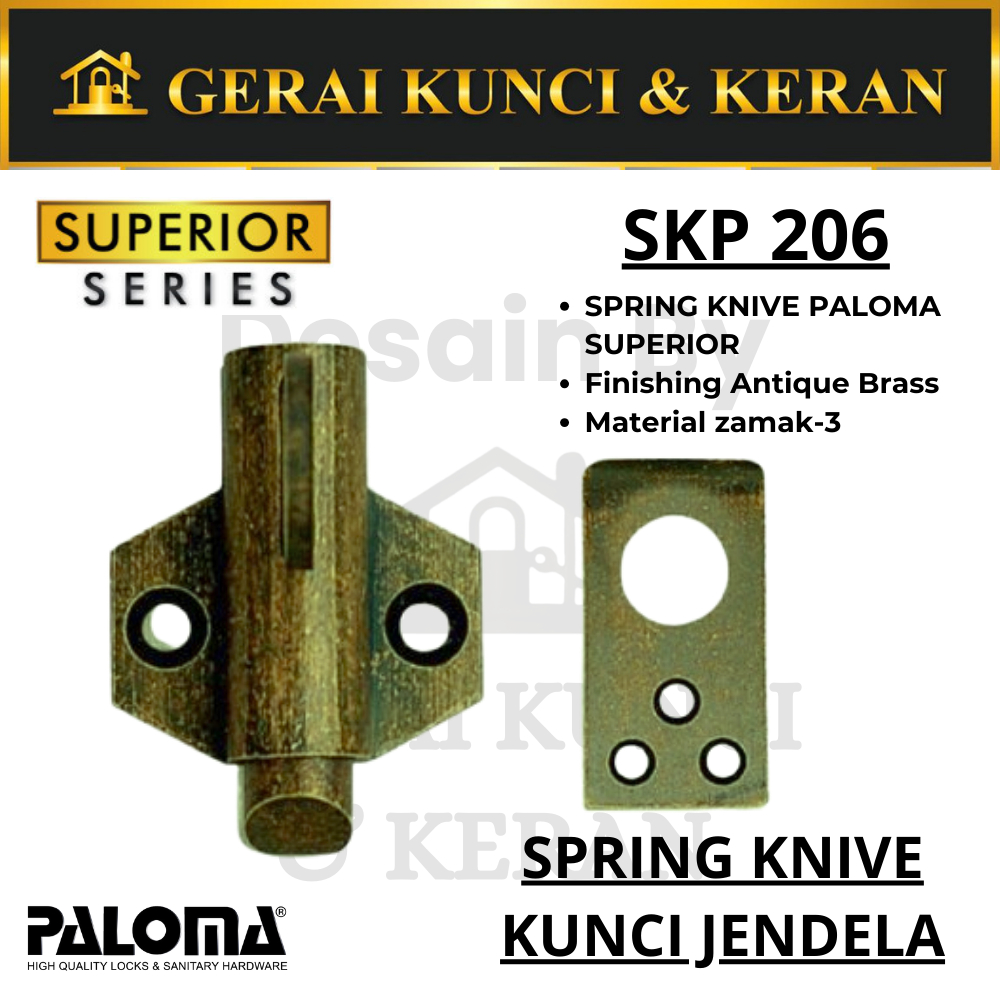 Jual PALOMA SKP 206 SUPERIOR (KUNCI grendel sentekan JENDELA) KNIP ANTIK SPRING KNIVE | Shopee ...