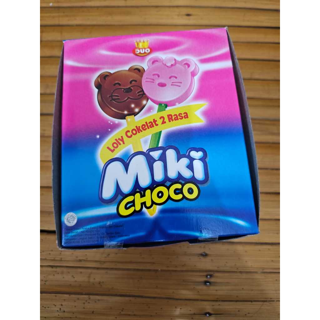 Jual Miki Choco Loly Cokelat 2 Rasa 1 Box isi 24 pcs | Shopee Indonesia