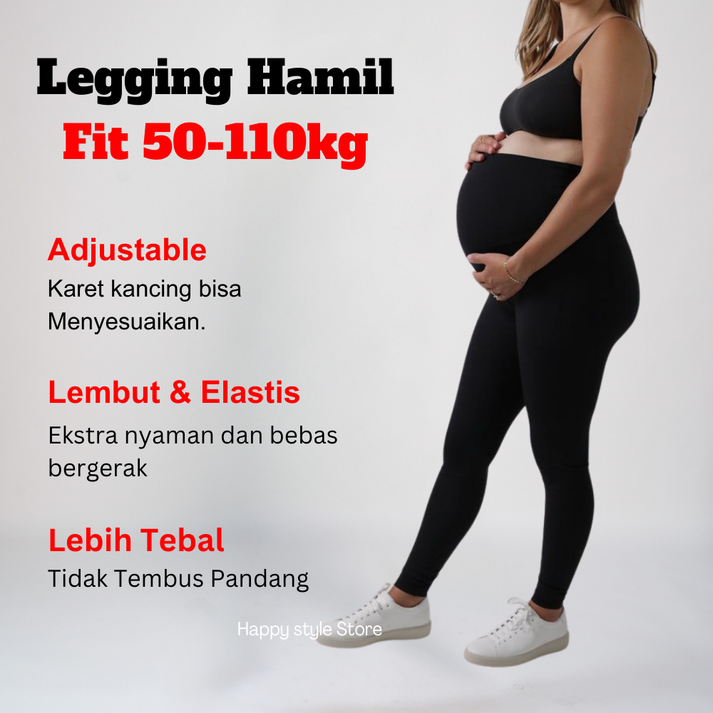 Jual Legging Hamil Premium Spandex Katun / Celana Bumil Polos Wanita ...