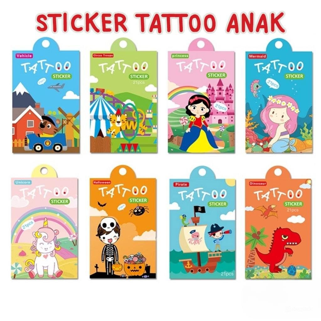 Jual Sticker Tattoo Stiker Tato Anak Anak Karakter Temporary Kartun ...