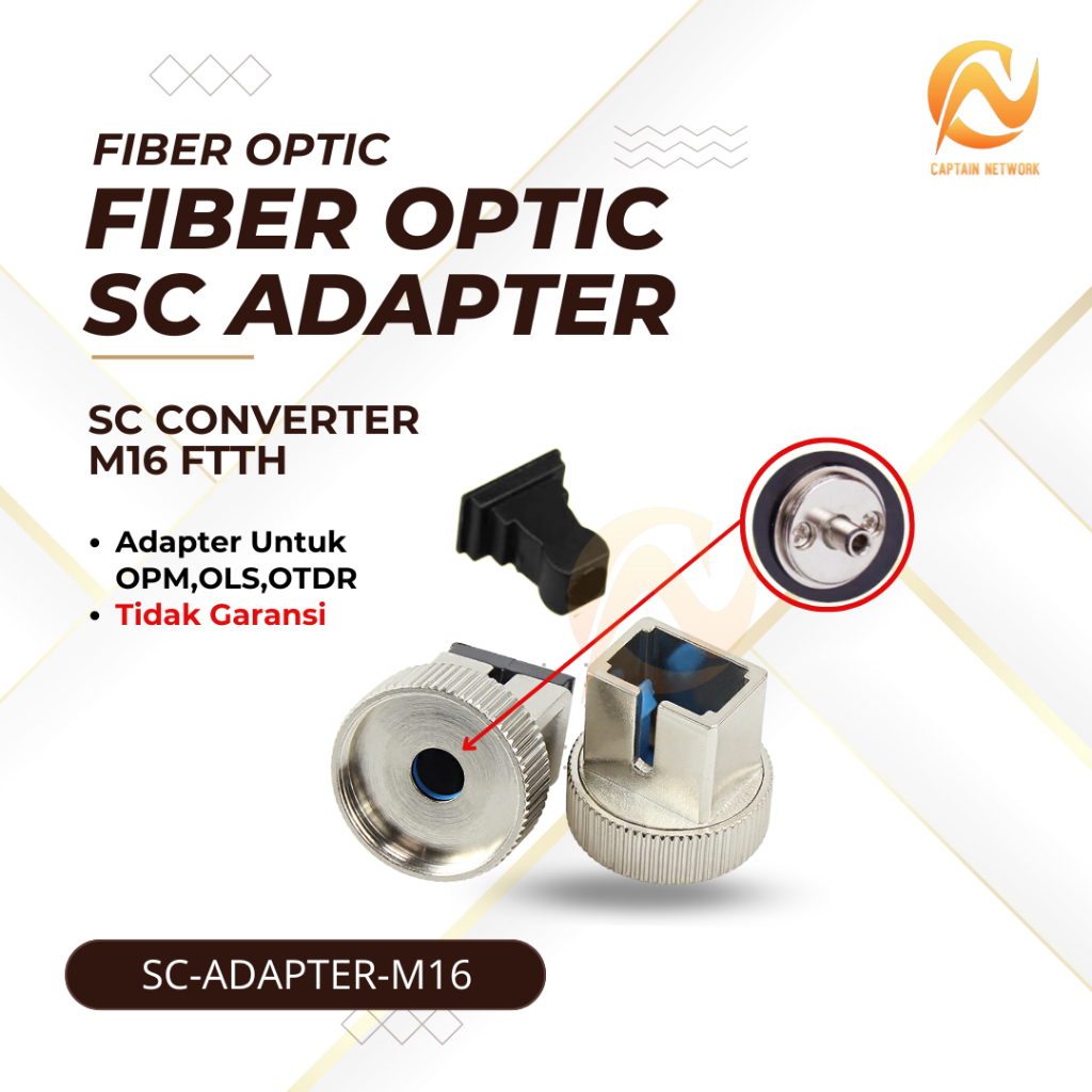 Jual Fiber Optic SC Adapter M16 untuk OPM OLS OTDR | SC Converter M16 ...