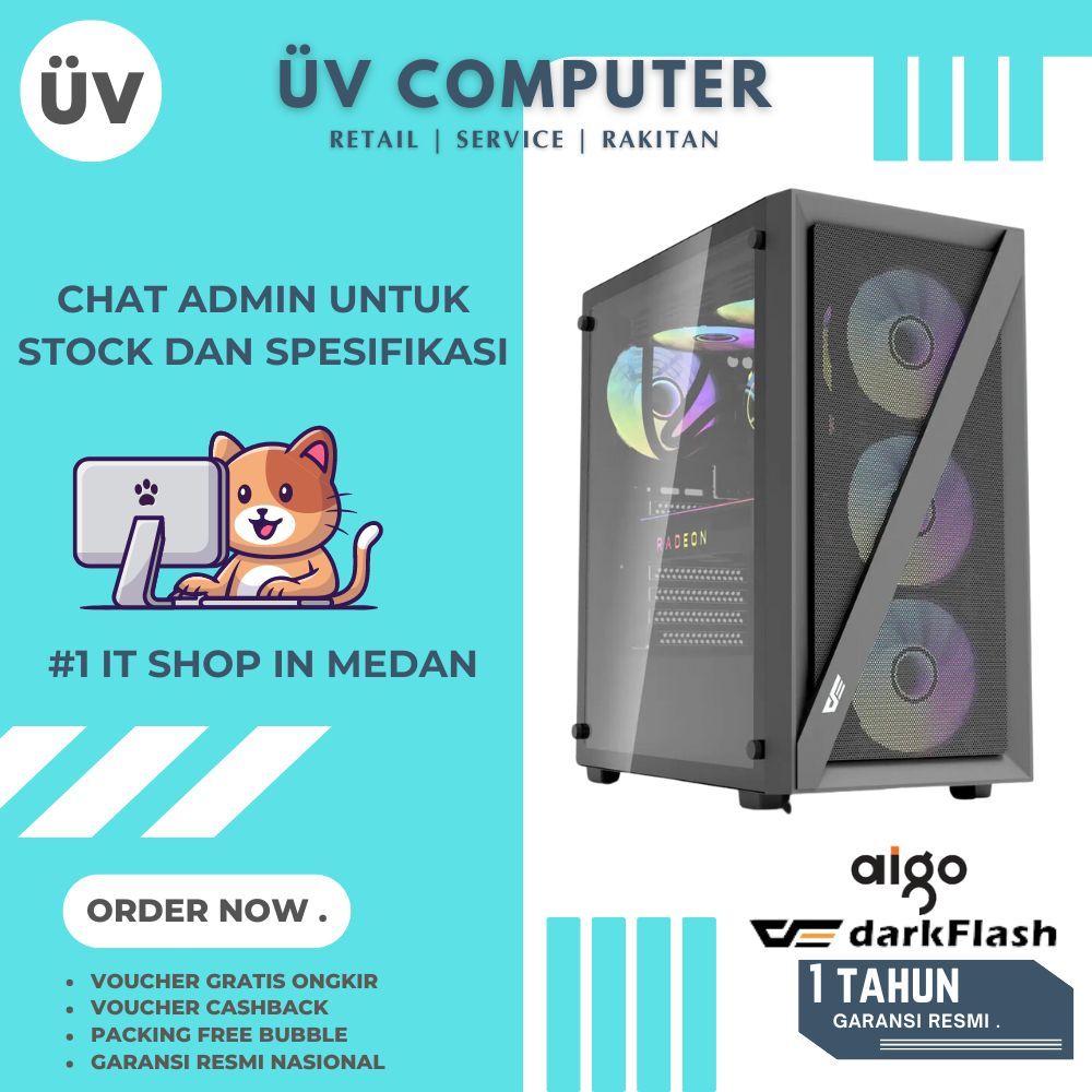Jual Casing PC Kompute AIGO DarkFlash Dark Flash Luxury DK260 Air | Mid Tower | ATX Case | Tanpa ...
