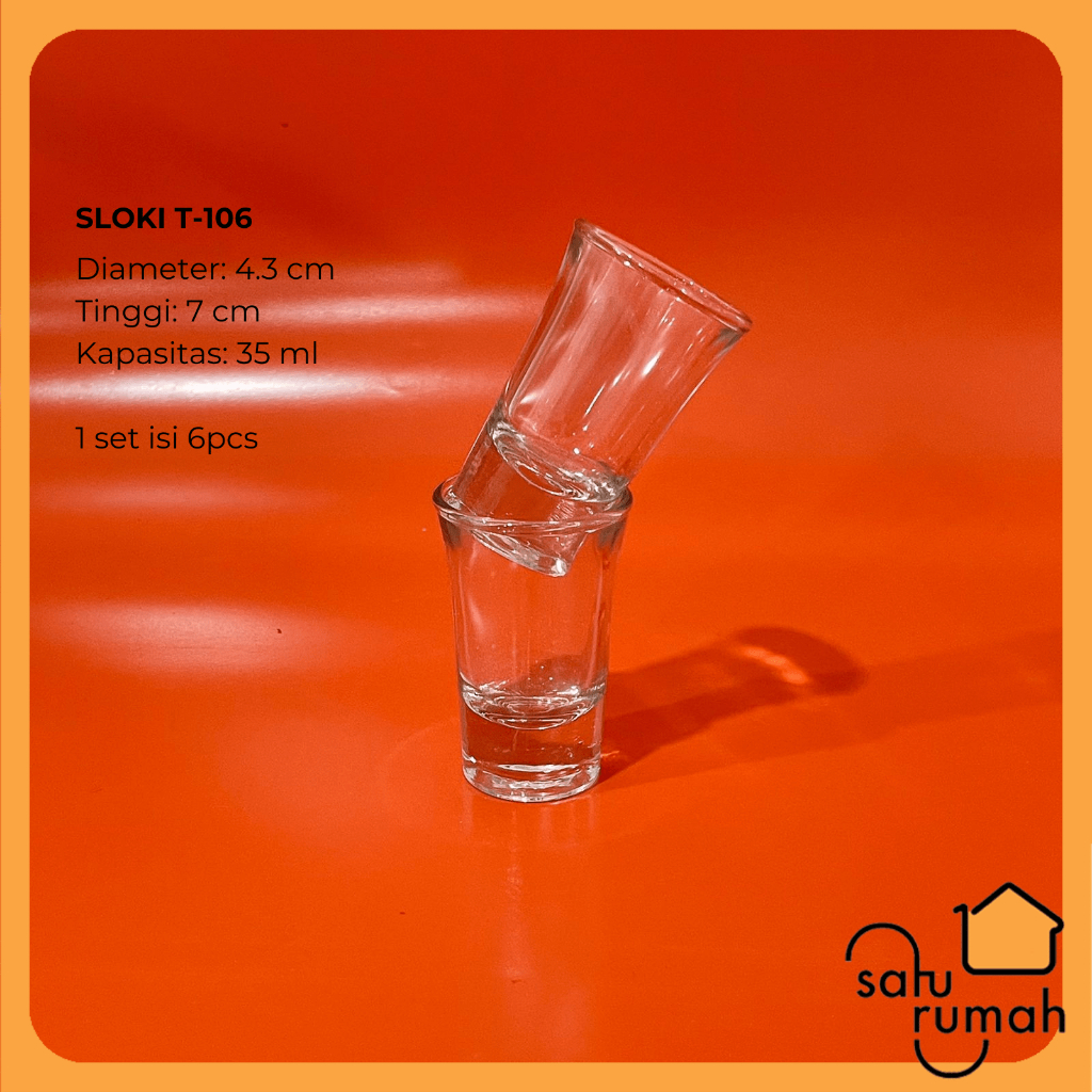 Jual GELAS SLOKI ZAMMIA T-106 ISI 6PCS/SLOKI SHOTS/WISKI/SOJU/WADAH ...