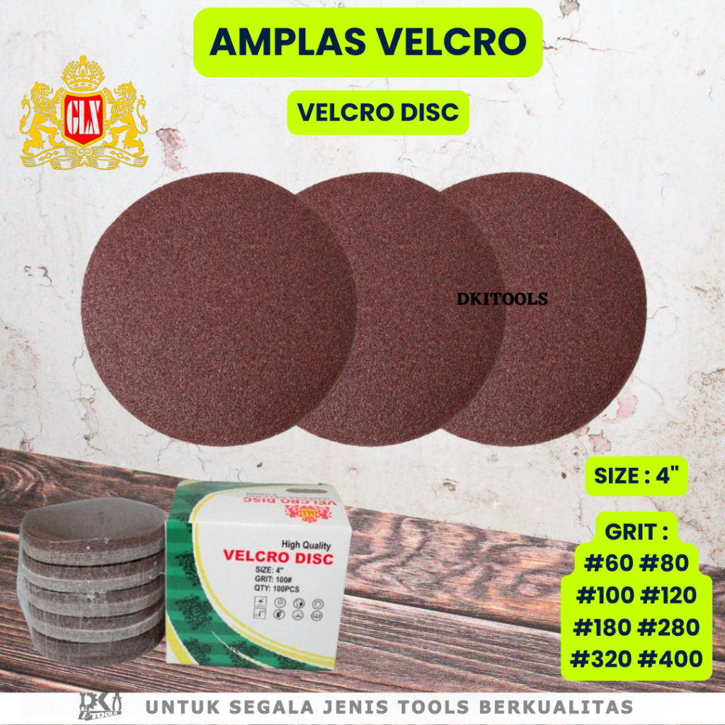 Jual GLX Amplas Bulat Velcro Amplas Tempel 4" Ampelas Bulat Tempel ...
