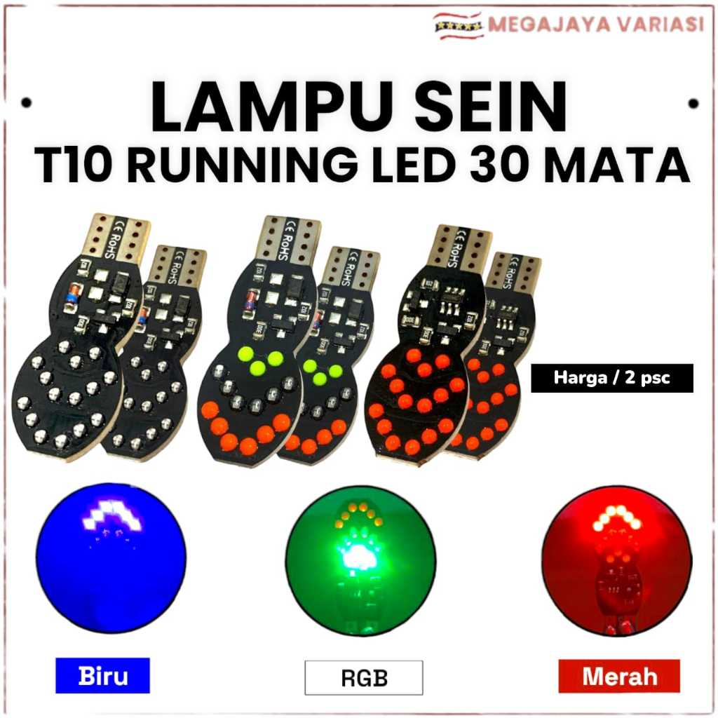 Jual Lampu LED Sen Senja T10 30 LED Running DC 12 volt new Lampu led ...