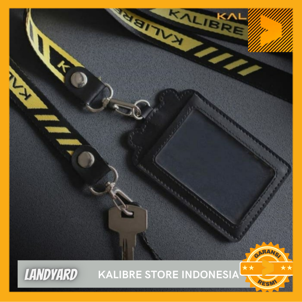 Jual Gantungan Name Tag / Tali Lanyard Kalibre kuning-hitam | Shopee ...