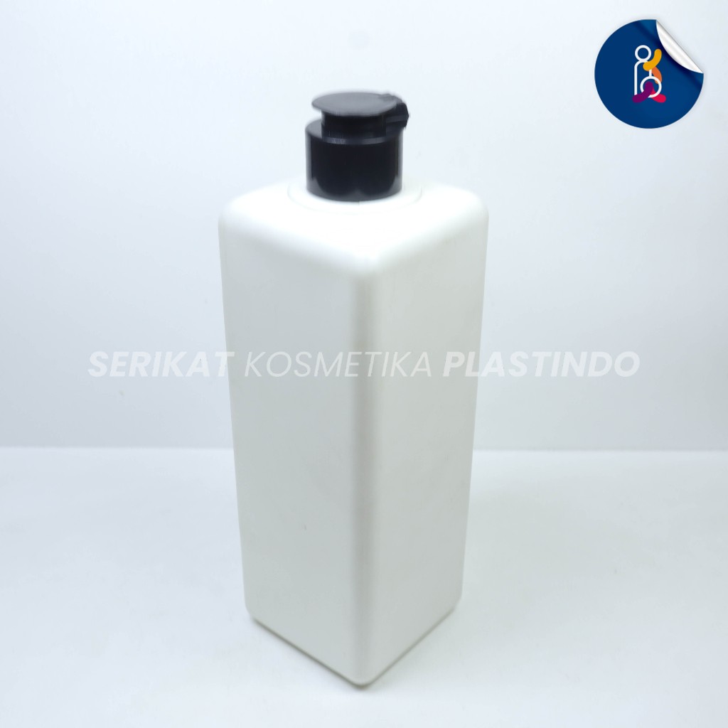 Jual BOTOL KOTAK HDPE 500 ML PUTIH TUTUP FLI-PTOP JAMUR ALL WARNA N24 | Shopee Indonesia