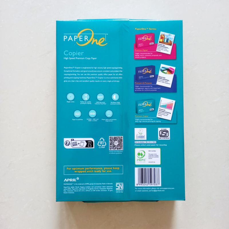Jual HJK Kertas HVS Paperone A4 75 Gsm / HVS Paperone A4 75 Gsm ...