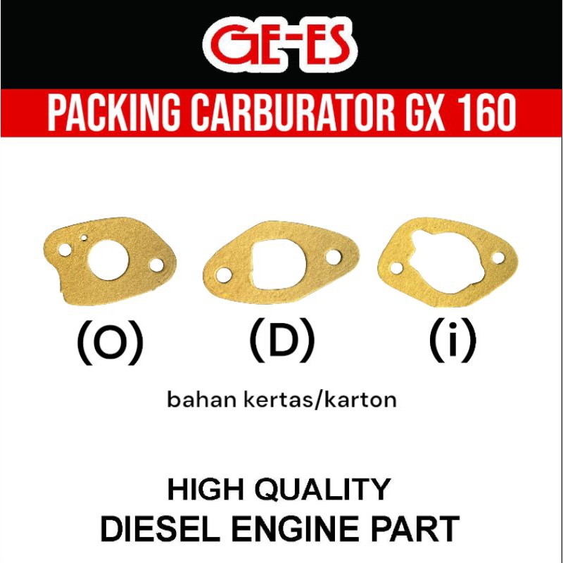 Jual Paking Carburator GX 160 GX 200 Bahan Karton Gasket Kit Carburator ...