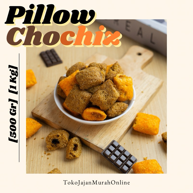 Jual Camilan Snack Chiko Pillow Coklat Keju Choco Cheese Gurih Kriuk Kiloan Renyah & Crunchy ...
