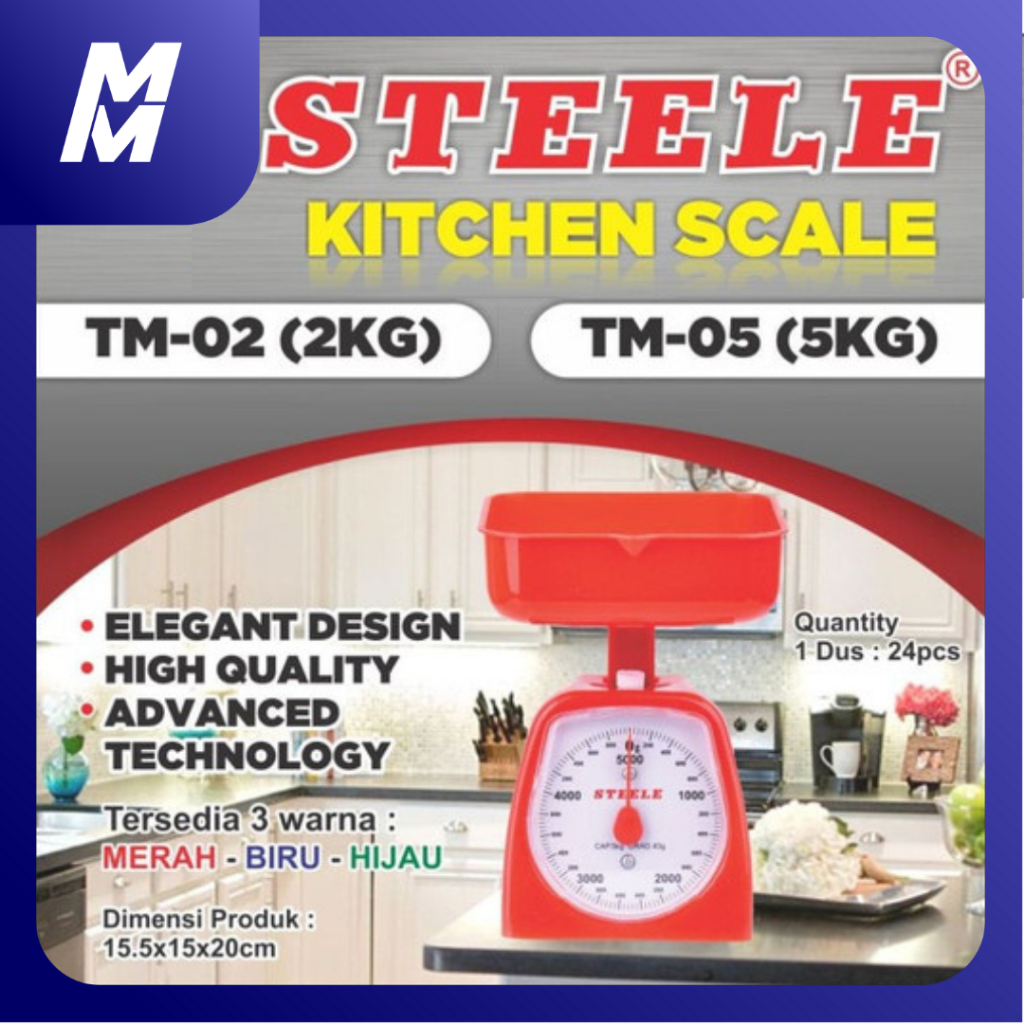 Jual MM - Timbangan Analog STEELE 2 kg 5 kg Timbangan Dapur Kitchen ...