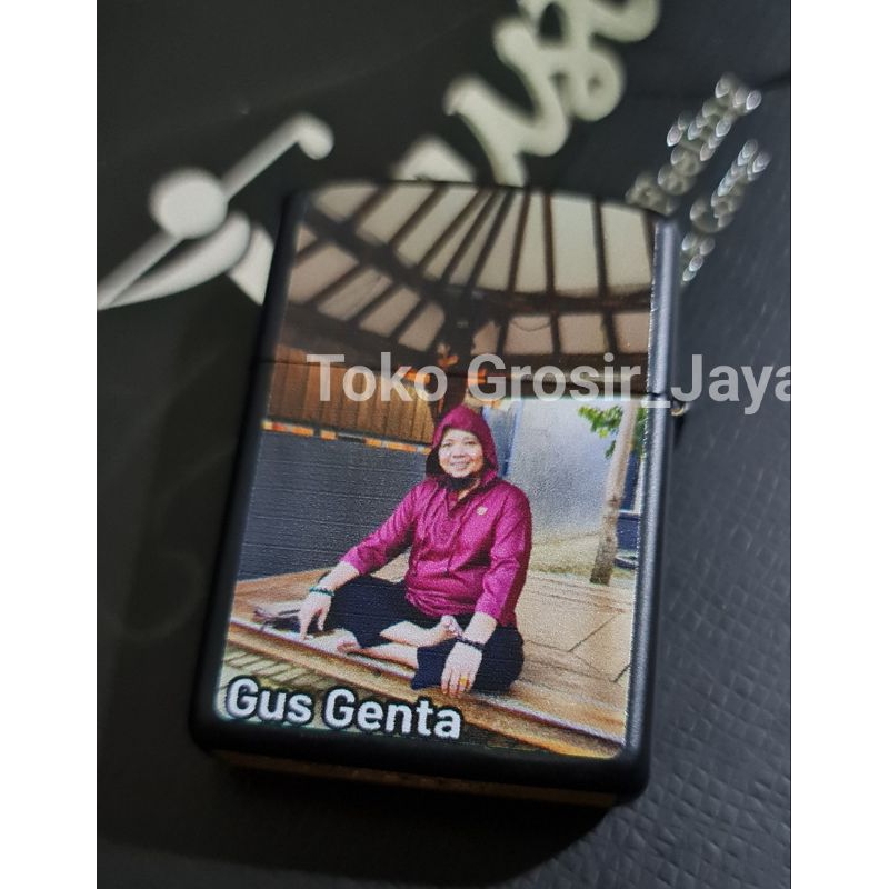 Jual Zippo custom Printing Uv Paint Foto Black Matte Bisa Pesan Gambar ...