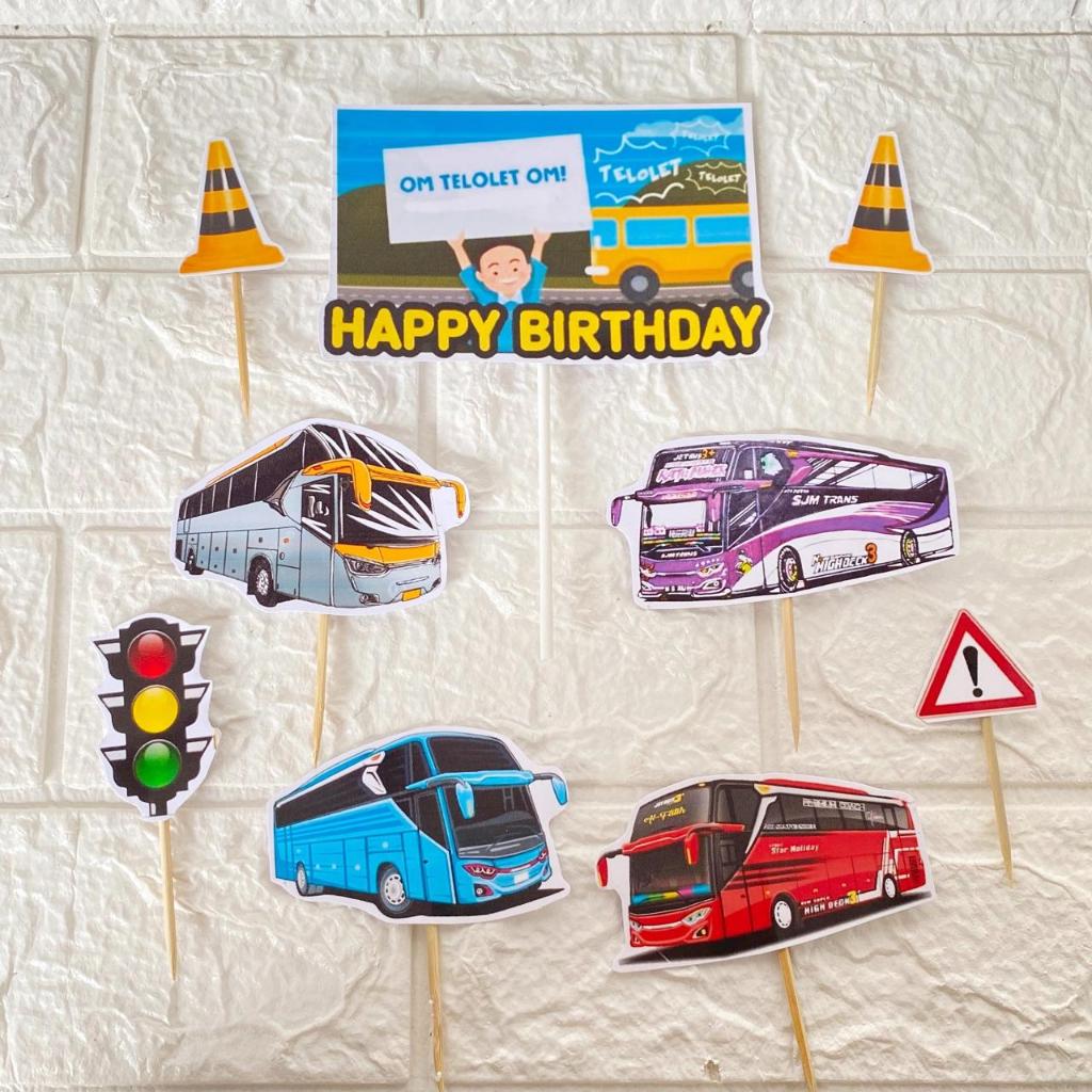Jual Topper Ulang Tahun Bus Telolet | Shopee Indonesia