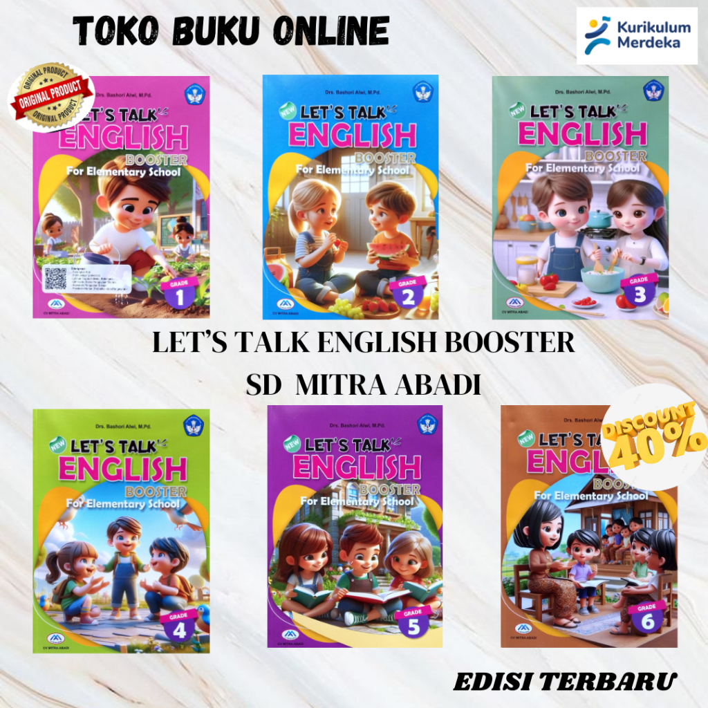 Jual Buku Siswa Pendamping LETS TALK ENGLISH BOOSTER (Mitra Abadi) Kelas 1,2,3,4,5,6 SD/MI ...