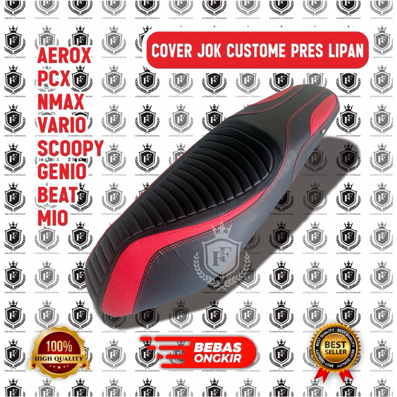 Jual FF Cover Kulit Jok Motor Matic Motif LIPAN Pemasangan Staples ...
