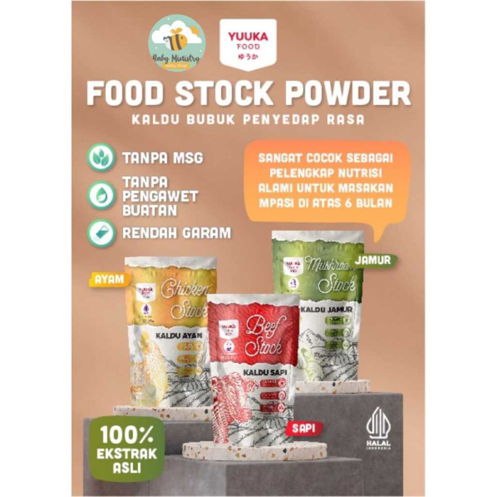 Jual Yuuka Food - Kaldu instan MPASI Bayi - Kaldu bubuk (Jamur, Ayam ...