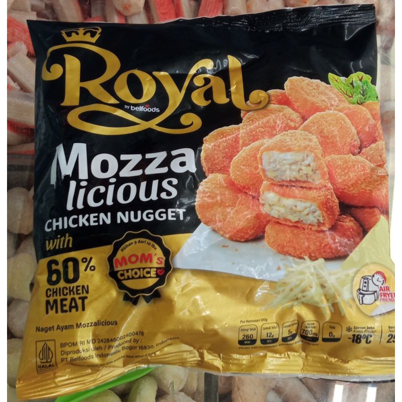 Jual Royal chicken nugget mozzalicious 250g/Royal nugget mozza keju | Shopee Indonesia