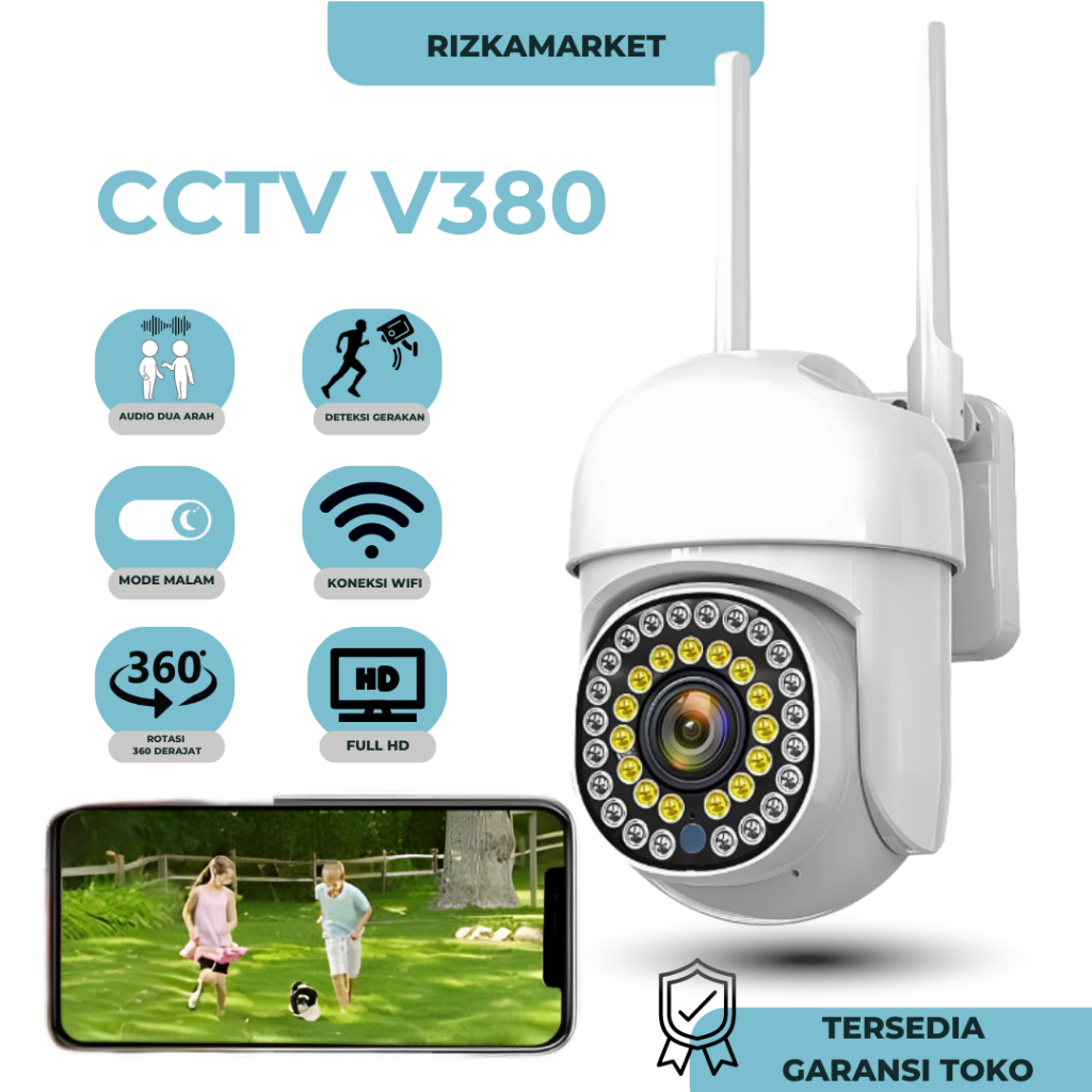 Jual RIZKA CCTV Wifi Smart Kamera Resolusi 4MP/1080P Suara Dua Arah ...