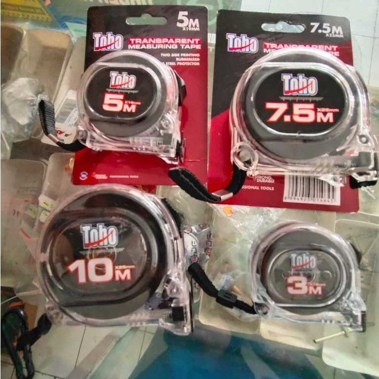 Jual ROLL METER TRANSPARAN TOHO / Meteran Transparan Hitam TOHO 3M , 5M ...