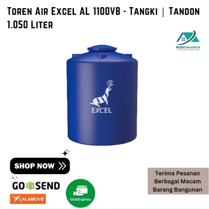Jual Toren Air Excel AL 1100VB - Tangki | Tandon 1.050 Liter | Shopee ...