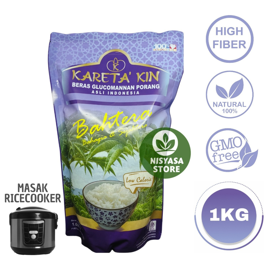 Jual Kareta Kin Bahtera Beras Glukomanan 1Kg Tinggi Serat Alami Organik ...
