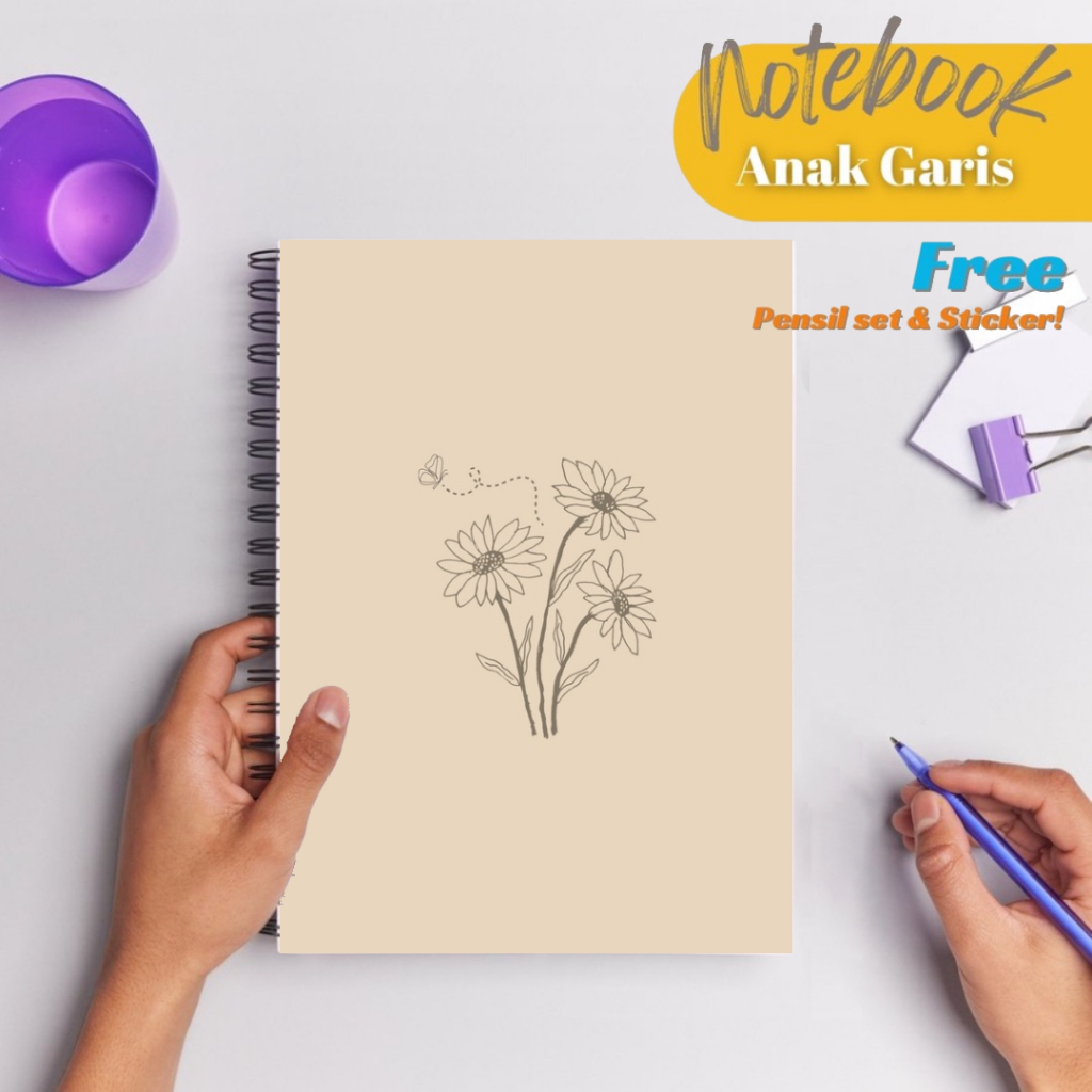 Jual Notebook A5 Buku Diary Bergaris Aesthetic Buku Jurnal Buku Catatan ...
