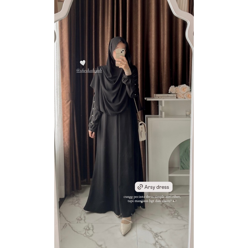 Jual Sheika Hijab || Arsy Dress [ Abaya umroh baju muslim wanita polos ladyzara ] | Shopee Indonesia