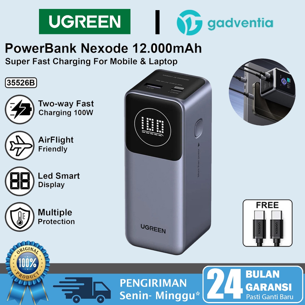 Jual Ugreen Mini Power Bank PD 20w 30w Powerbank 10000mAh Nexode 20000 mAh 100w Fast Charging ...