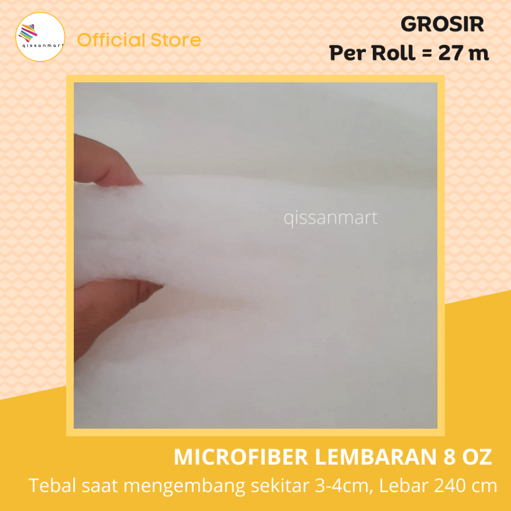 Jual Per Roll : Dacron Lembaran Premium Tipe Microfiber Lembaran 8oz ...