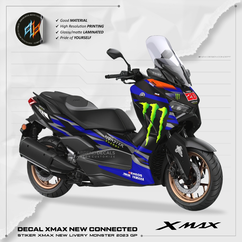 Jual DECAL FULLBODY XMAX CONNECTED LIVERY ME GP 2023 / STIKER MOTOR ...