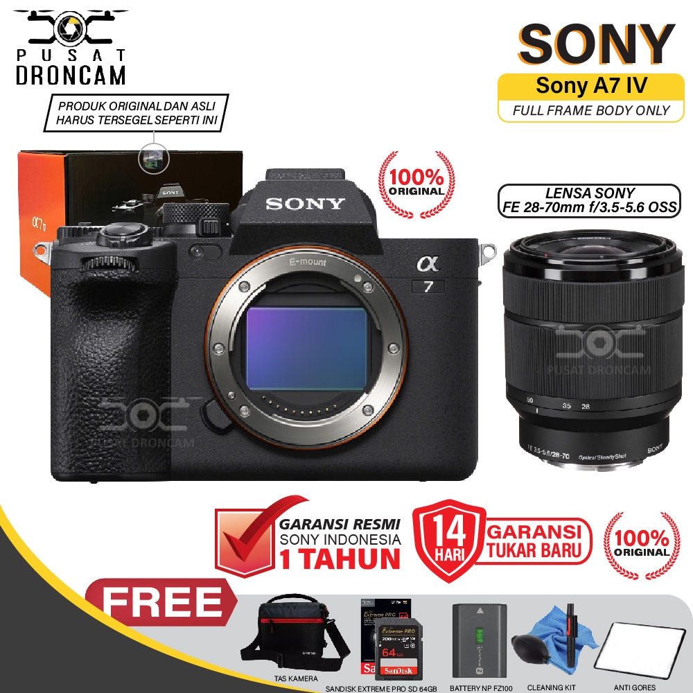Jual Camera Sony A7 IV Kit 28-70mm Mirrorless Alpha 7 Mark 4 - A7IV - A7 M4 | Shopee Indonesia