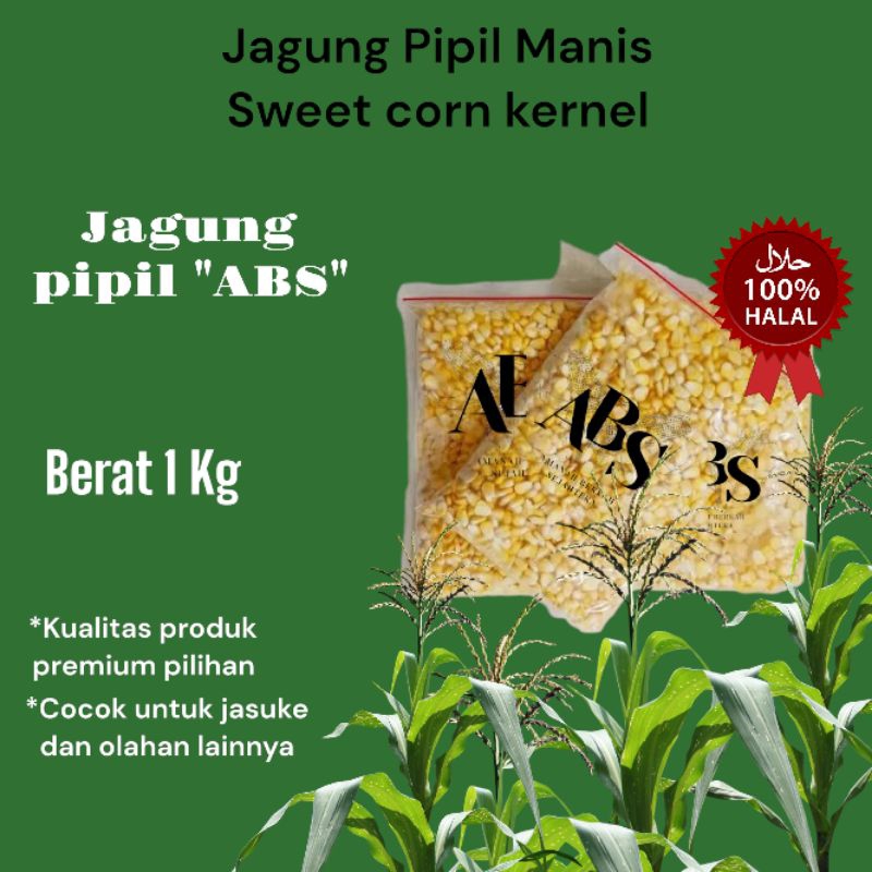 Jual Jagung Manis Pipil / Sweet Corn kernel "ABS" Kemasan 1 Kg | Shopee ...