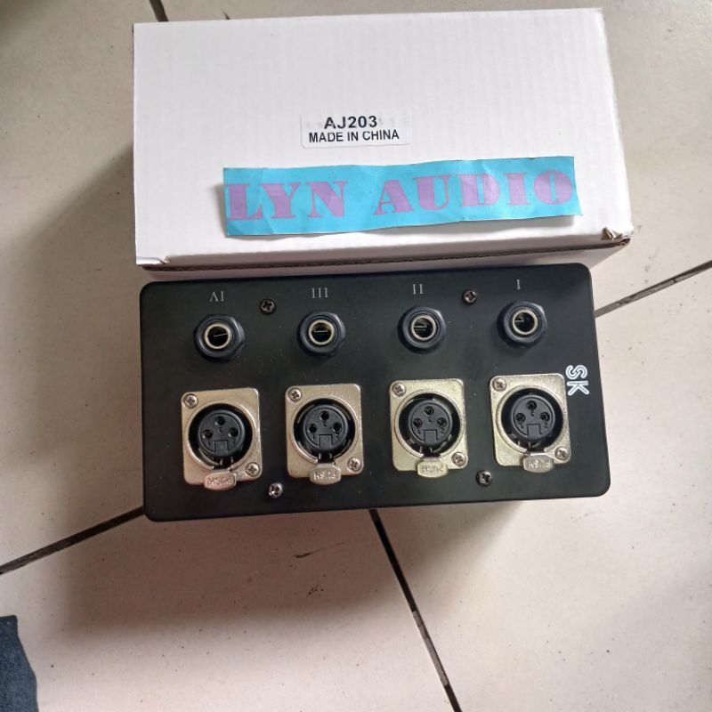 Jual PANEL BOX MIC INSTRUMEN 4 CHANNEL AKAI XLR FEMALE PANEL MIC TANAM ...