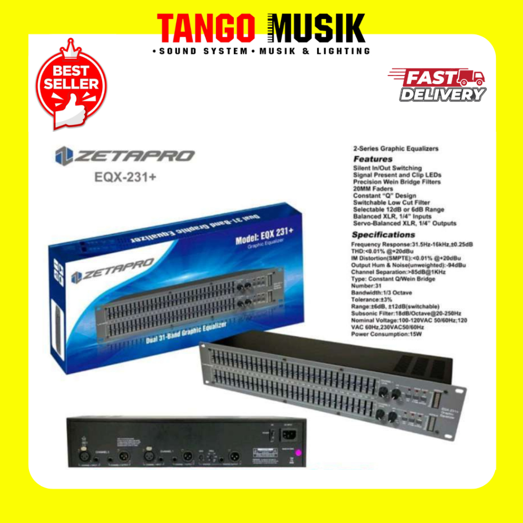 Jual EQUALIZER ZETA PRO EQX 231 BAND ORIGINAL / Equalizer ZETAPRO EQX 231+ Sub 2Graphic ...